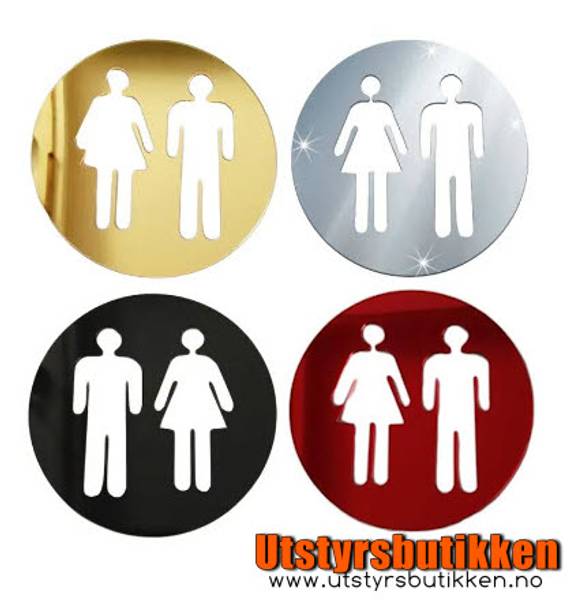 3i1 WC skilt med speil - Utstyrsbutikken
