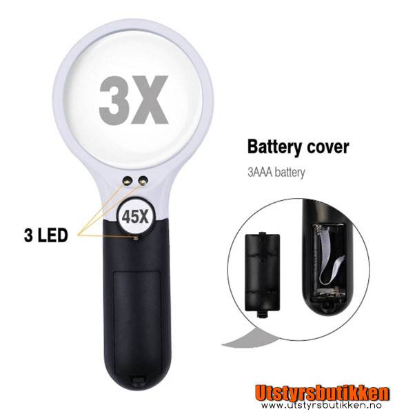 Forstørrelsesglass Duo med LED-lys - Utstyrsbutikken