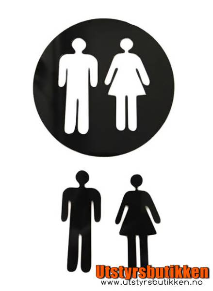3i1 WC skilt med speil - Utstyrsbutikken